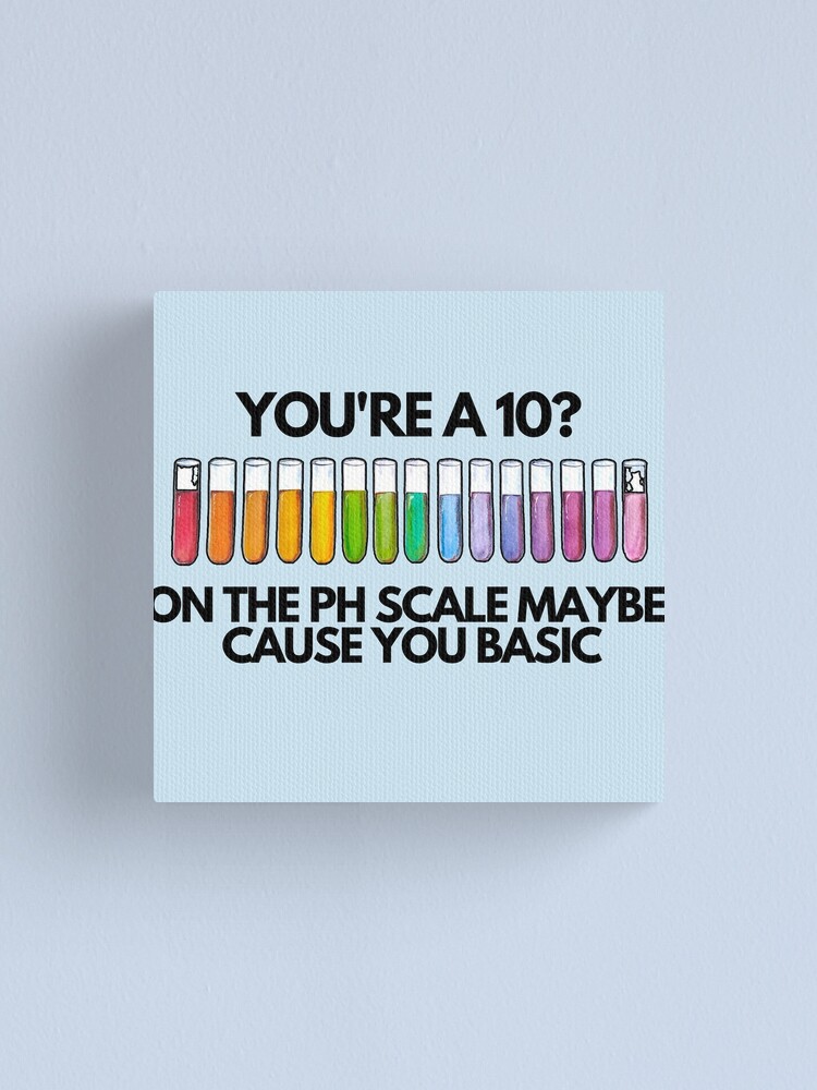Lienzo «Escala De pH Química Meme» de colormazing | Redbubble