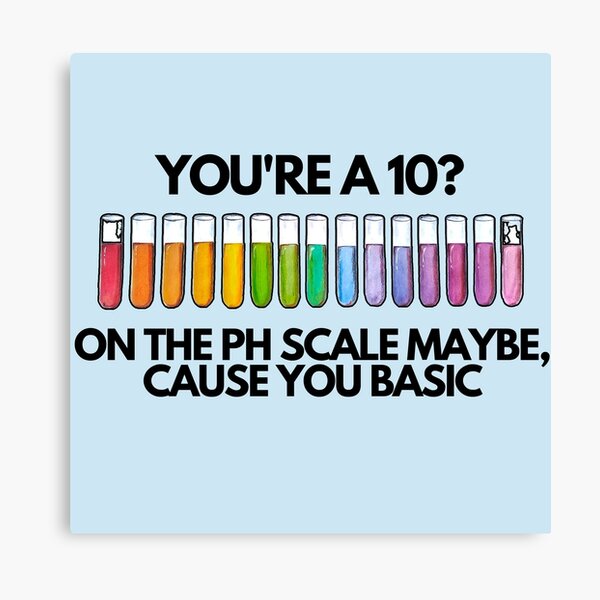 Lienzo «Escala De pH Química Meme» de colormazing | Redbubble