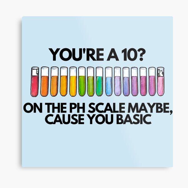 Lámina metálica «Escala De pH Química Meme» de colormazing | Redbubble