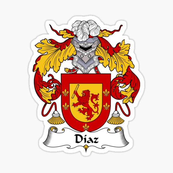 "Diaz Coat of Arms/Family Crest" Sticker for Sale by William Martin ...