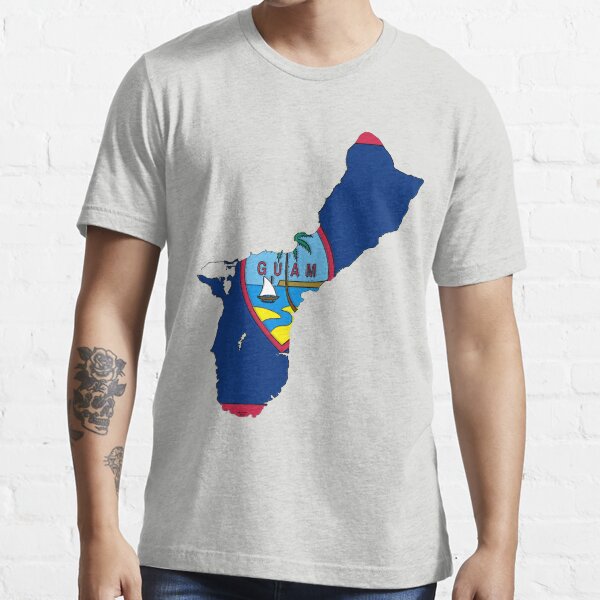 "Guam Map with Guamanian Flag" T-shirt for Sale by Havocgirl ...