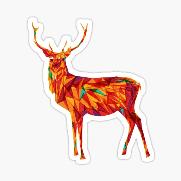 "Geometric Elk" Sticker by 059029 | Redbubble
