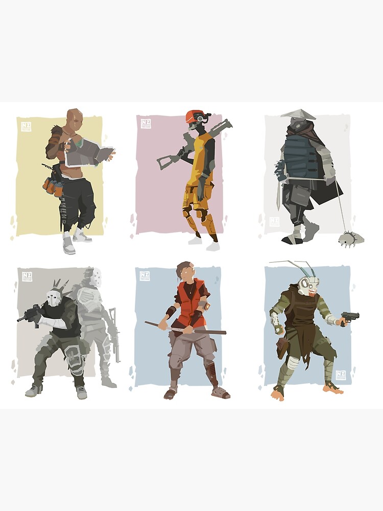 "Set of dystopian characters" Poster by Nucleart | Redbubble