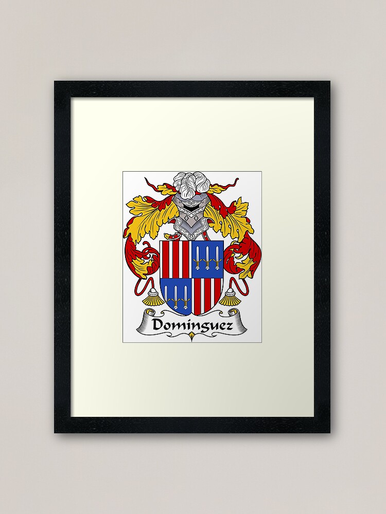 "Dominguez Coat of Arms/ Dominguez Family Crest" Framed Art Print for ...
