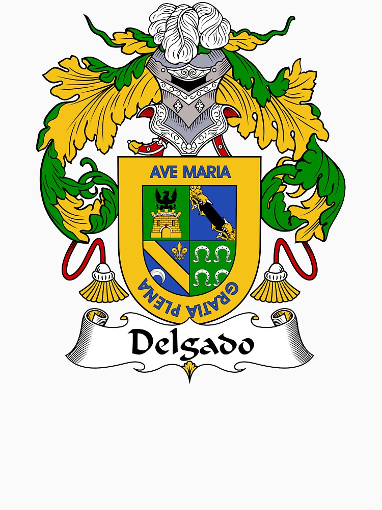 "Delgado Coat of Arms/Family Crest" T-shirt for Sale by carpediem6655 ...
