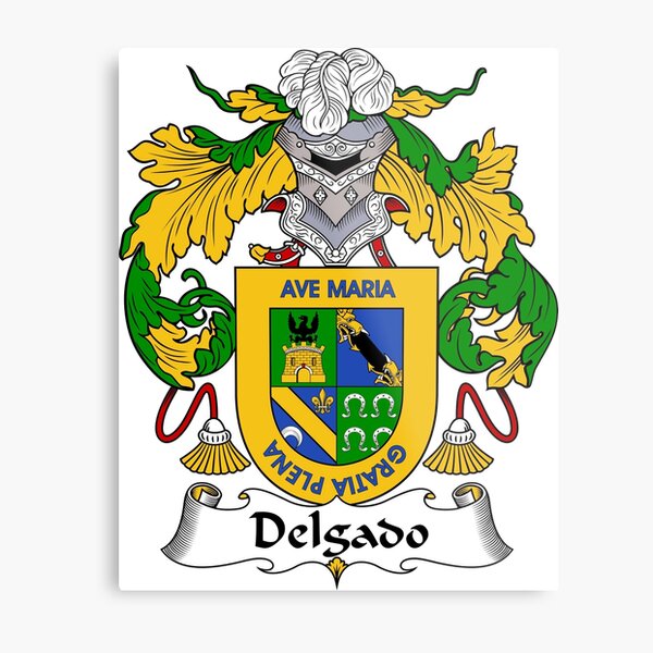 Lámina metálica «Escudo del escudo / de la familia de Delgado» de ...