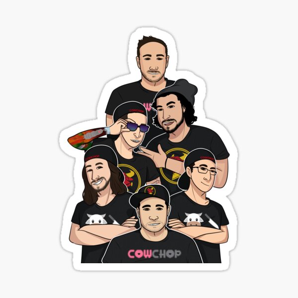 "Cow Chop Group" Sticker by Chouko | Redbubble