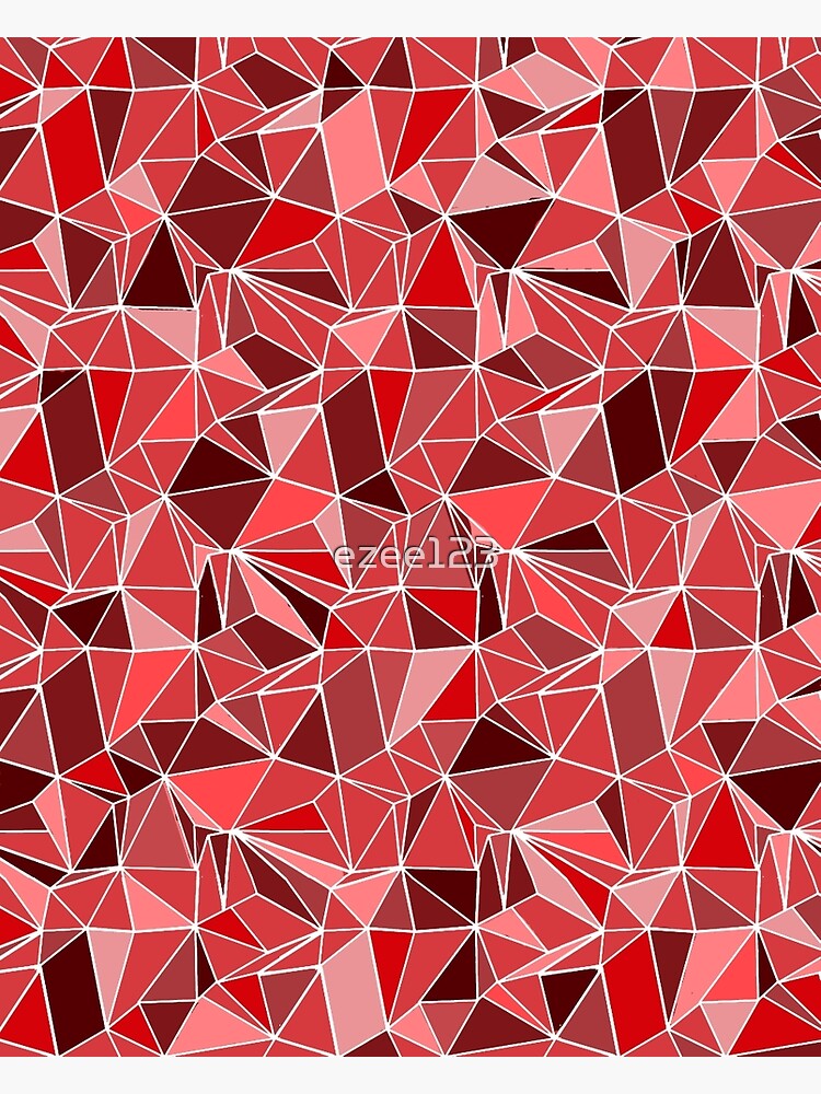 "Red Low Poly Design" Poster for Sale by ezee123 | Redbubble