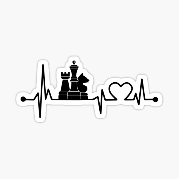 "CHESS HEARTBEAT" Sticker for Sale by bestteez | Redbubble