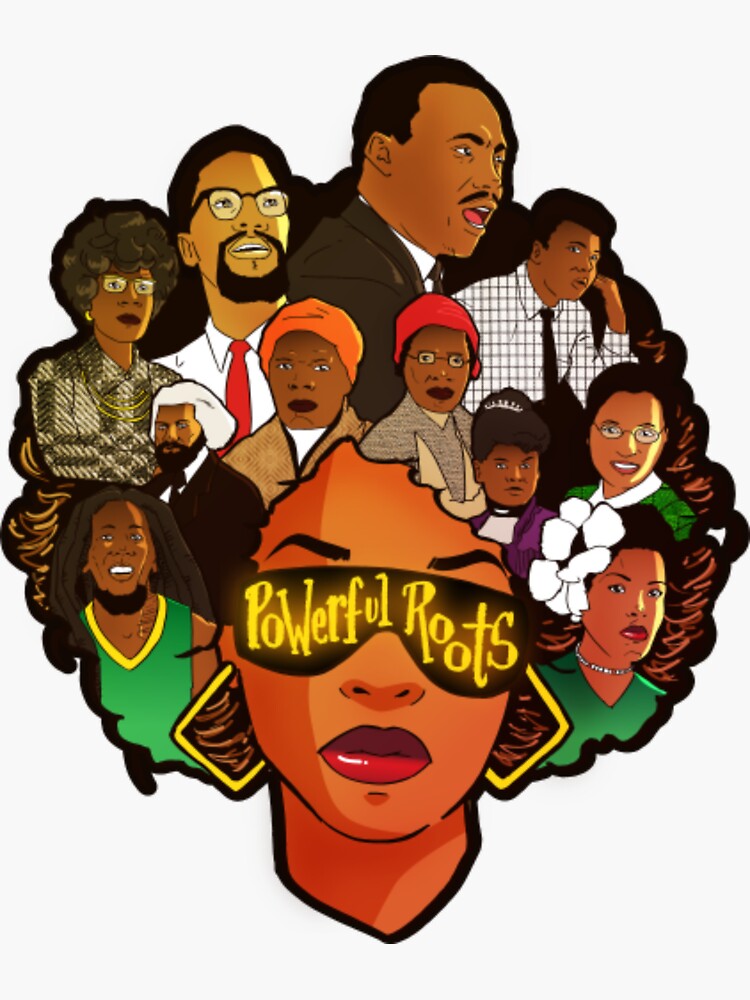 "Powerful Roots Black History Month I Love My Roots" Sticker for Sale ...