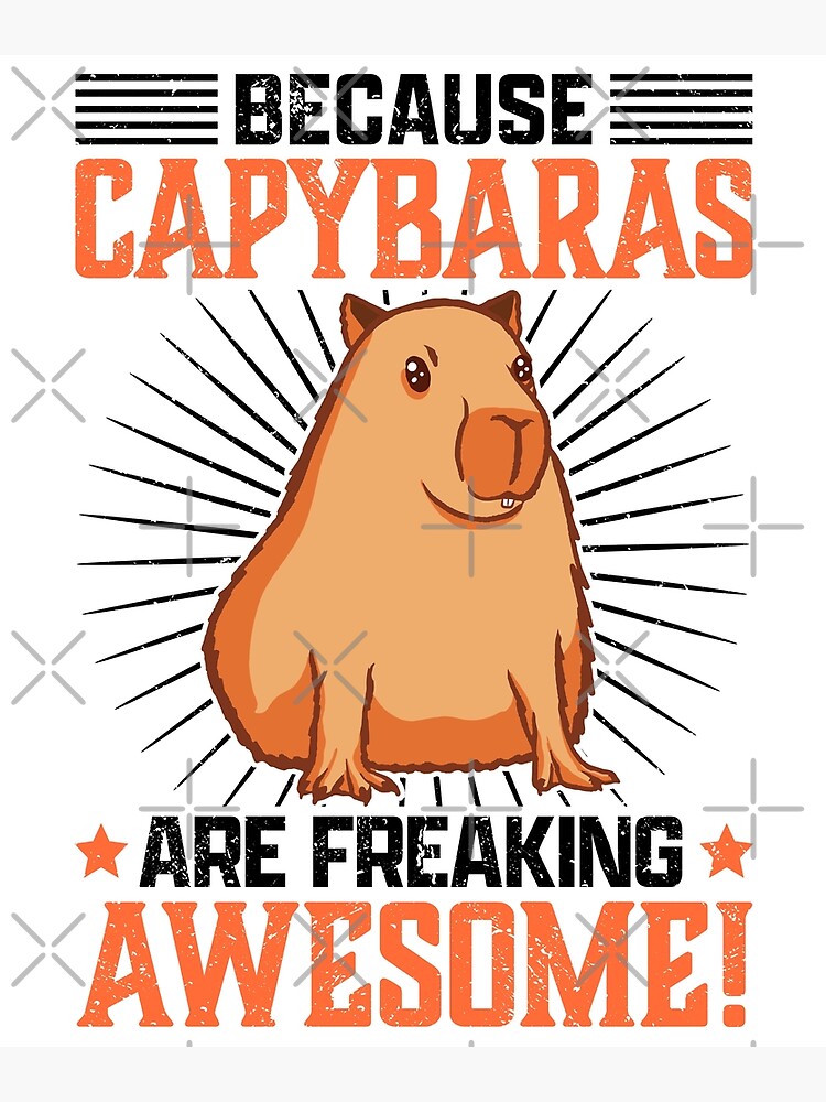 "Capybara is fantastic capybara saying" Art Print by madgrfx | Redbubble
