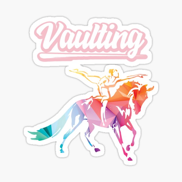 "Vaulting horse riding" Sticker for Sale by Attractees | Redbubble