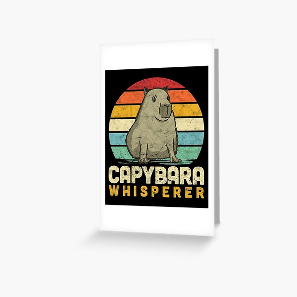"Capybara whisperer capybara saying" Greeting Card by madgrfx | Redbubble