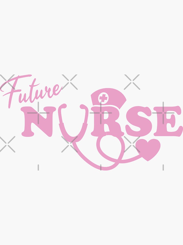 "Pink Future Nurse Nursing Student Graduation" Sticker by Ikaroots ...