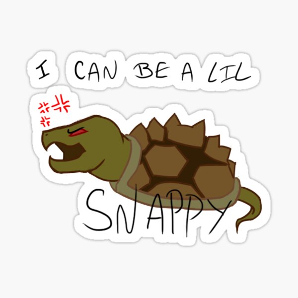 "A lil' Snappy" Sticker for Sale by Cpt-Ravioli | Redbubble