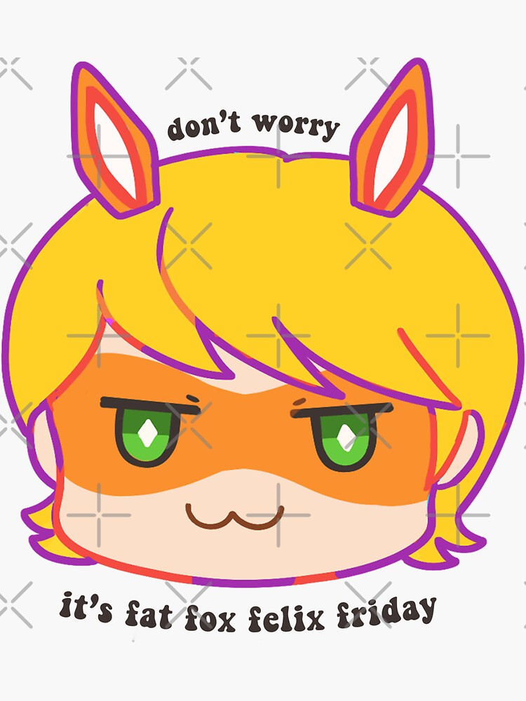 "Fat Fox Felix Friday" Sticker for Sale by 15megapixels | Redbubble