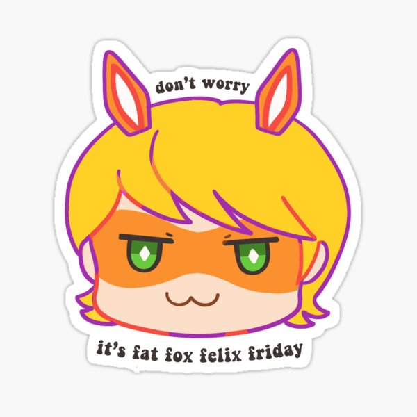 "Fat Fox Felix Friday" Sticker for Sale by 15megapixels | Redbubble