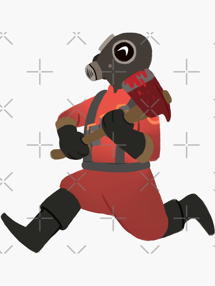 "Happy Pyro - TF2" Sticker by Pale-Machine | Redbubble