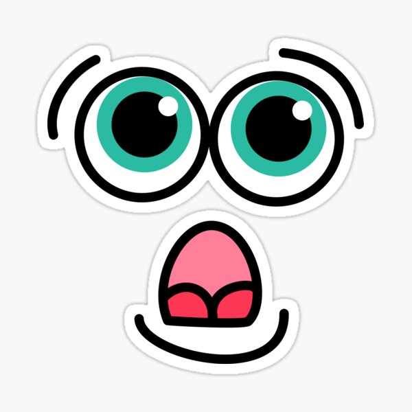 "Surprised face" Sticker for Sale by JeremyMadaci | Redbubble