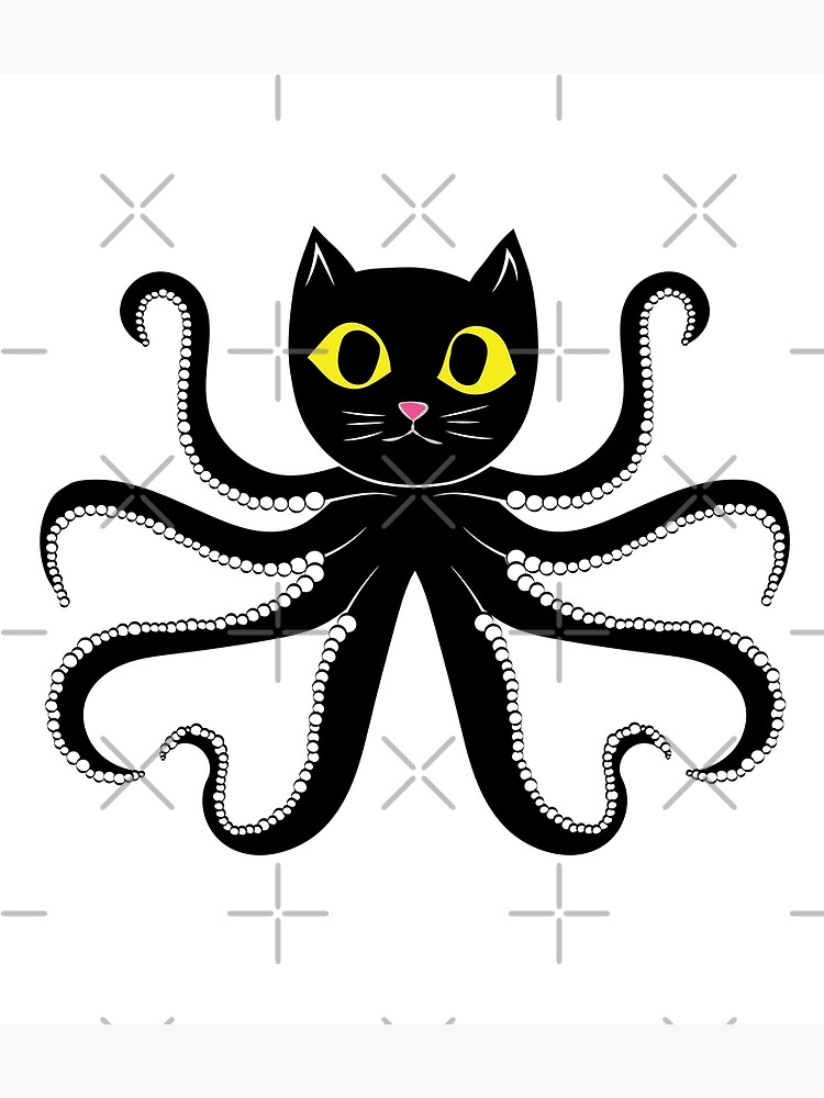 Octopuss - Funny Octopus Cat Premium Matte Vertical Poster sold by ...