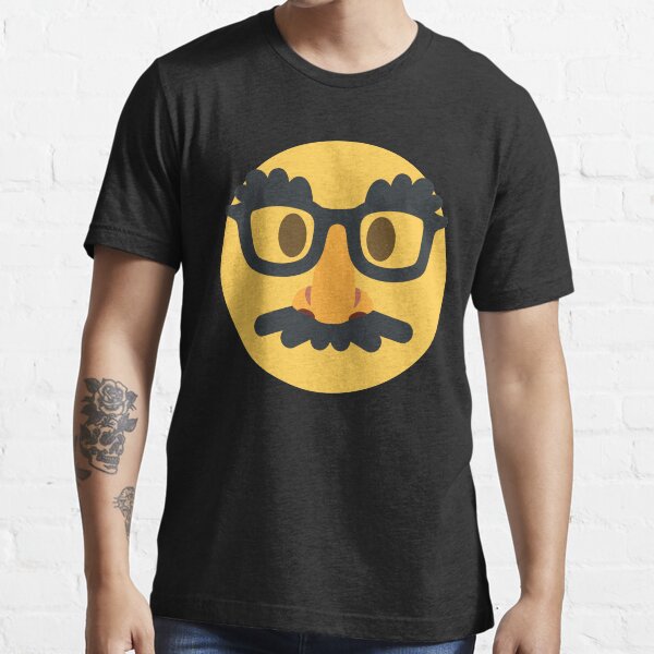 "Disguised Groucho Mask Face Emoji Costume Gift" T-shirt for Sale by ...