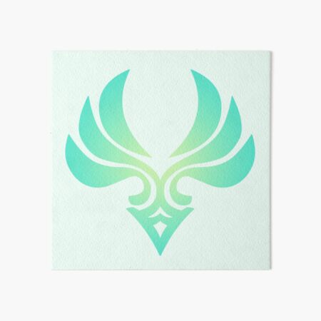 "Anemo Symbol Genshin Impact (bright)" Art Board Print for Sale by ...