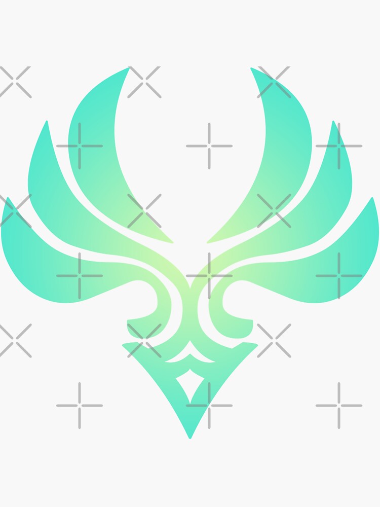 "Anemo Symbol Genshin Impact (bright)" Sticker for Sale by LokittyLevi ...