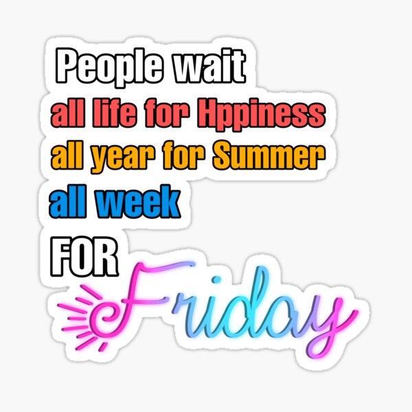 "Happy friday" Sticker for Sale by Mustafa20211985 | Redbubble