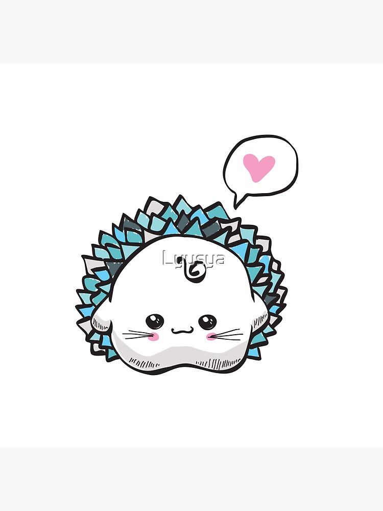 Póster «lindo erizo kawaii sobre un fondo blanco» de Lyusya | Redbubble