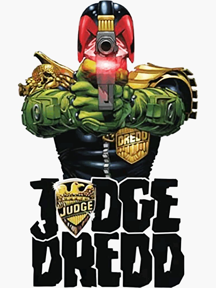 "judge dredd design art" Sticker by jesuswilderman | Redbubble