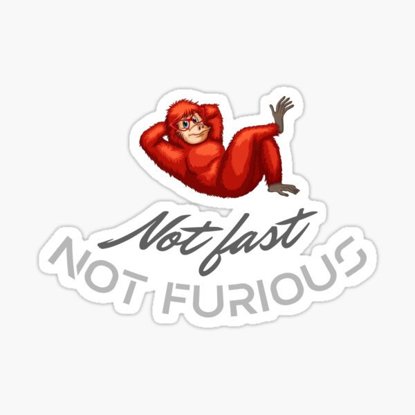 "not fast not furious, gift, Funny, humour" Sticker for Sale by Lamar ...