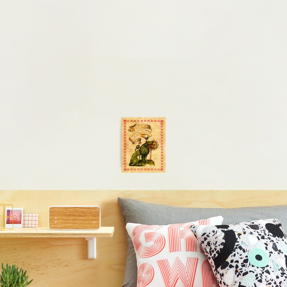 Lámina fotográfica «El león verde devorando la ilustración esotérica ...