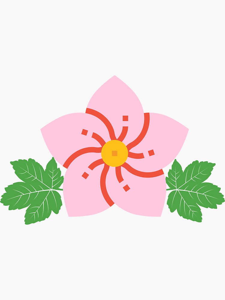 "Mugunghwa Flower" Sticker for Sale by ByeYoung | Redbubble