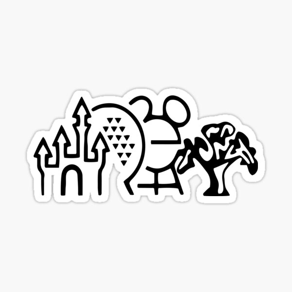 "Four Magic Parks, Family Parks Where Magic Comes To Life" Sticker for ...