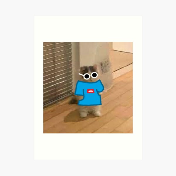 "GeorgeNotFound Standing Cat Meme" Art Print for Sale by ghnguyen ...