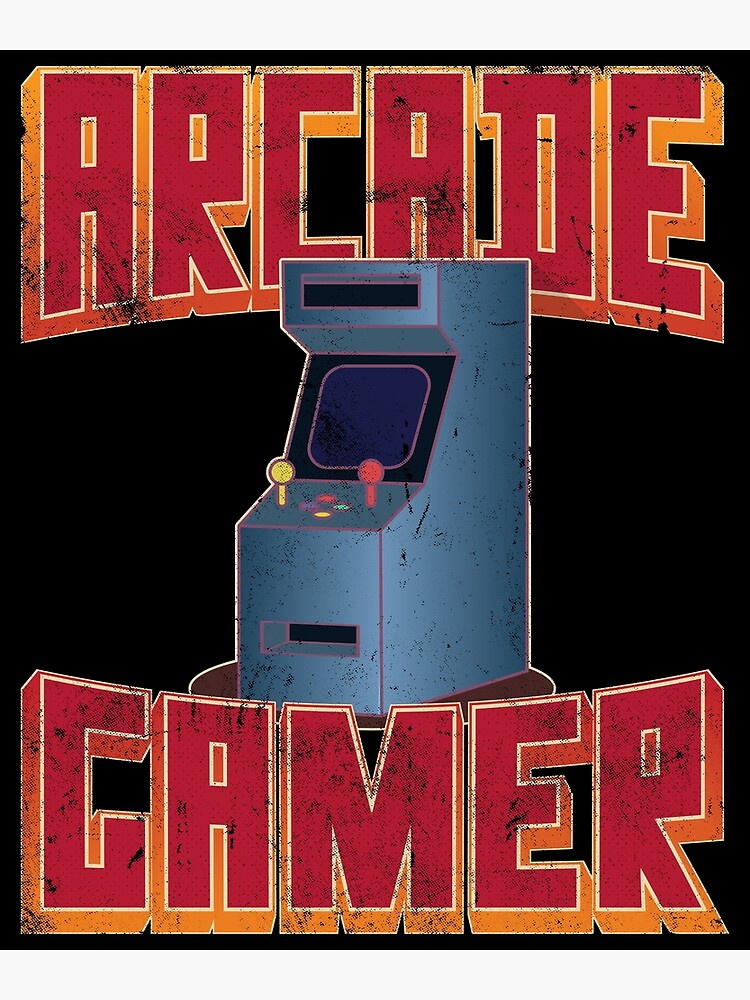 "Retro 80s Arcade Gamer, Classic 8-bit Video Games" Poster by emmjott ...