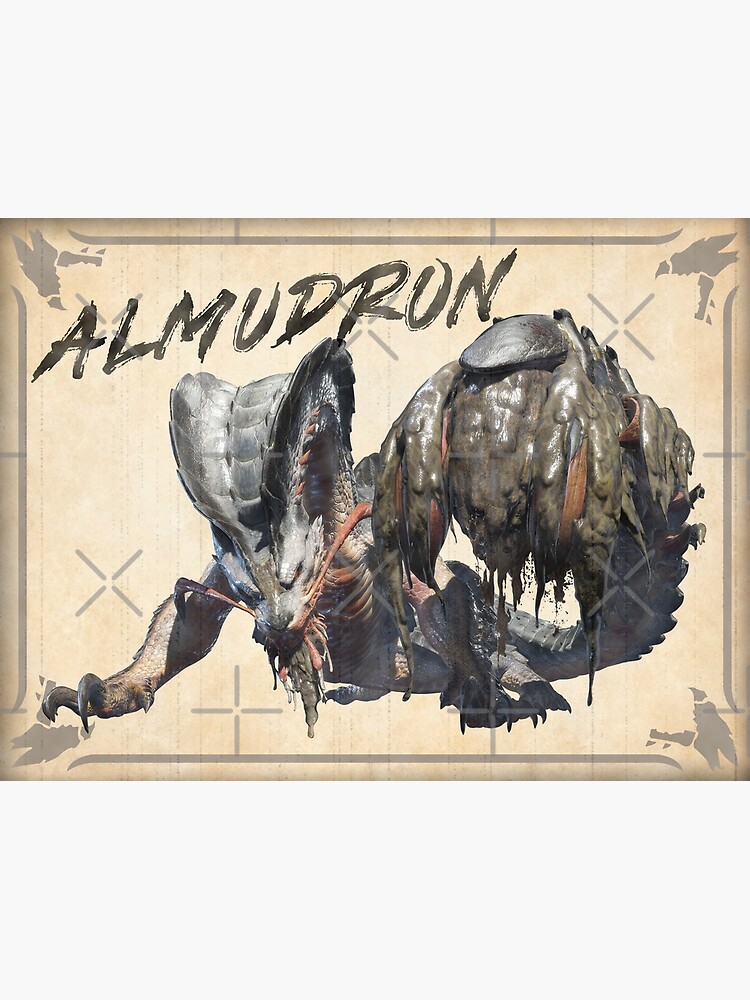 Monster Hunter Rise - Almudron Premium Matte Vertical Poster Designed ...