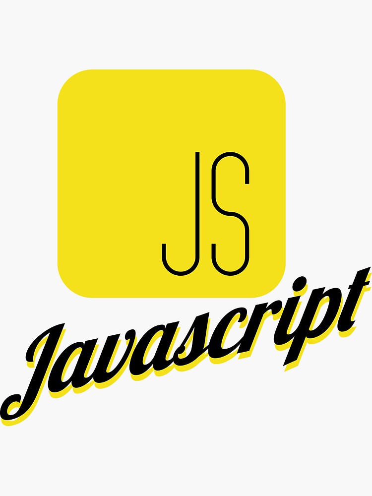"Yellow Javascript logo" Sticker by vonostore | Redbubble