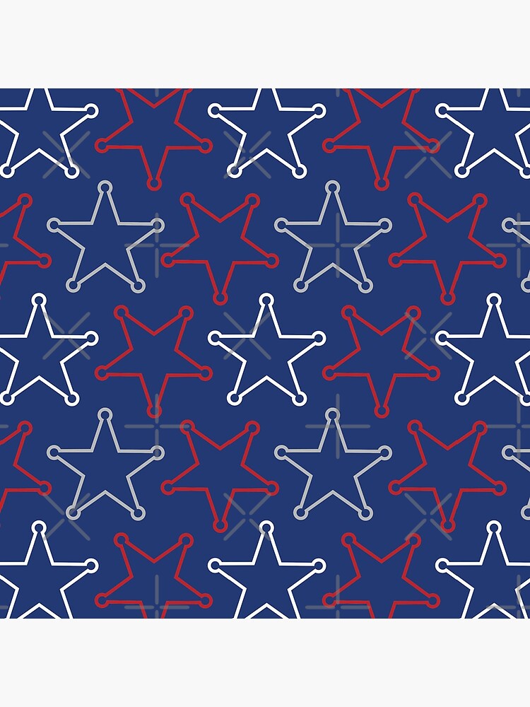 "Texas Rangers Pattern, Blue Background" Poster for Sale by brittlouise ...