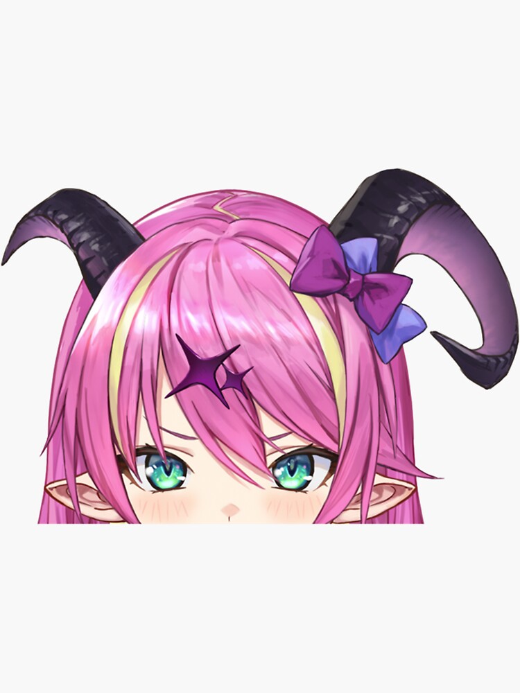 "Mano peeking aloe hololive girl peeker Classic" Sticker by JohnnyCo88 ...