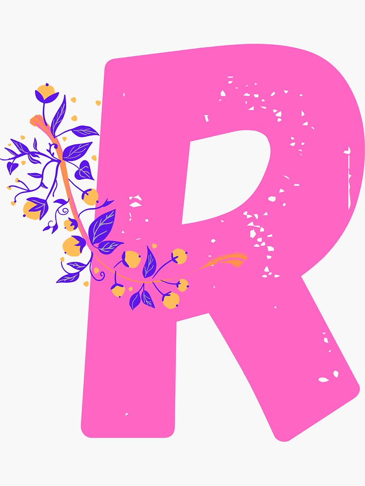 "Letter R Pink Design" Sticker for Sale by LiteFeather1 | Redbubble