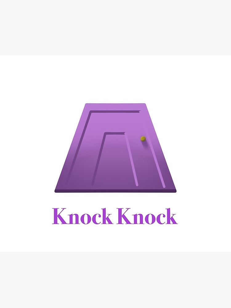 "Knock knock logo" Poster for Sale by Hydration-Man | Redbubble