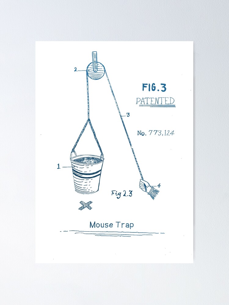 "Patent: Mouse Trap " Poster by rtcomics | Redbubble