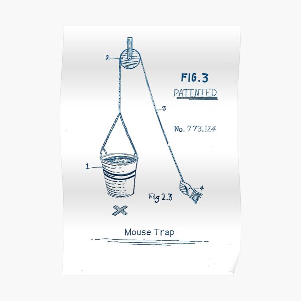 "Patent: Mouse Trap " Poster by rtcomics | Redbubble
