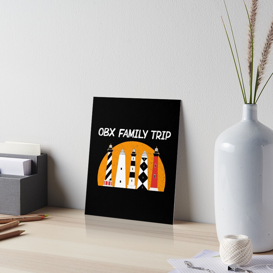 "OBX Family Trip Outer Banks Lighthouses Beach Vacation design" Art ...