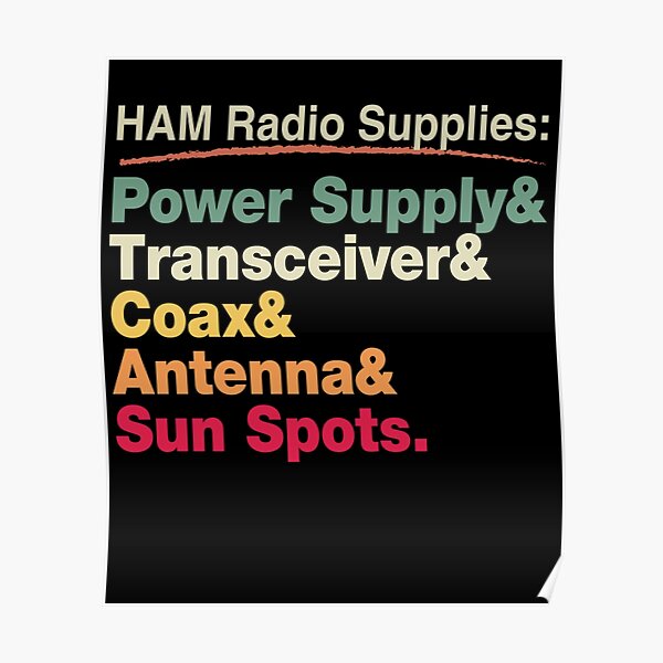 "HAM Radio Supplies Building a HAM Radio Funny HAM Radio" Poster for ...