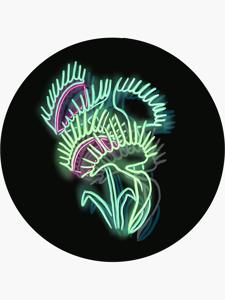 "Neon Venus Flytrap" Sticker for Sale by LukeLandwehr | Redbubble