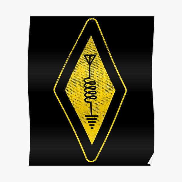 "HAM Radio Symbol - Amateur Radio Operator Gift" Poster for Sale by ...