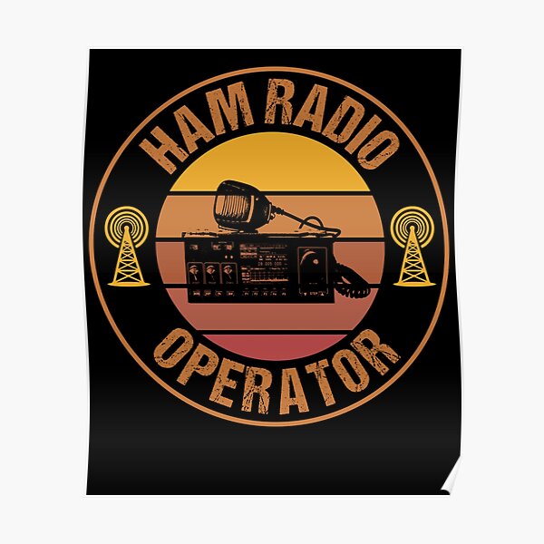 "Vintage Ham Radio Operator Retro Style" Poster for Sale by Vlashilo ...