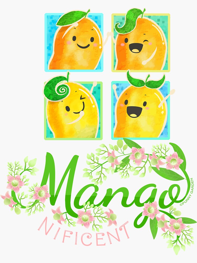 "Mangonificent - Punny Garden" Sticker for Sale by PunnyGarden | Redbubble